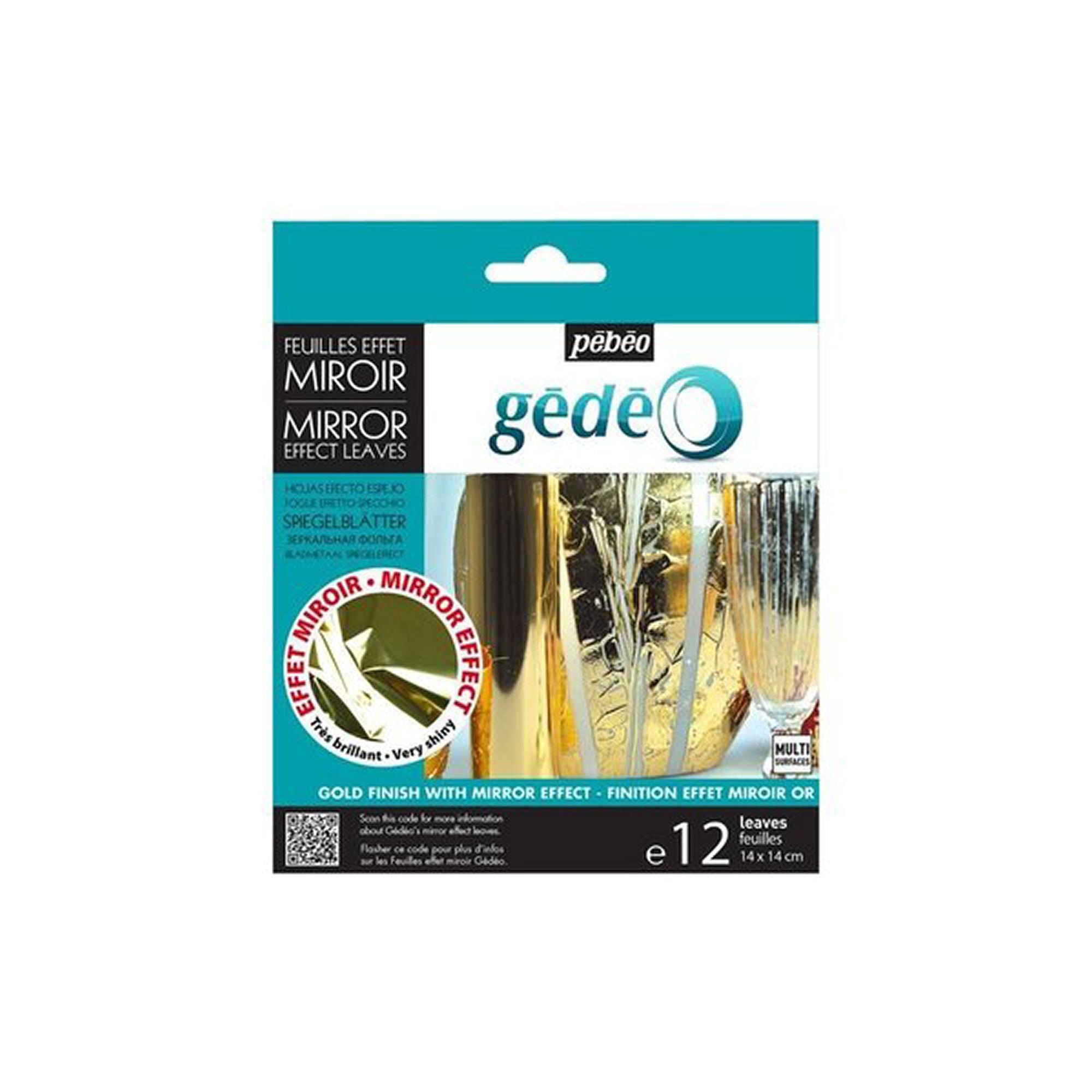 Mirror effect Gold leaf - 12 sheets – Crafting Fun